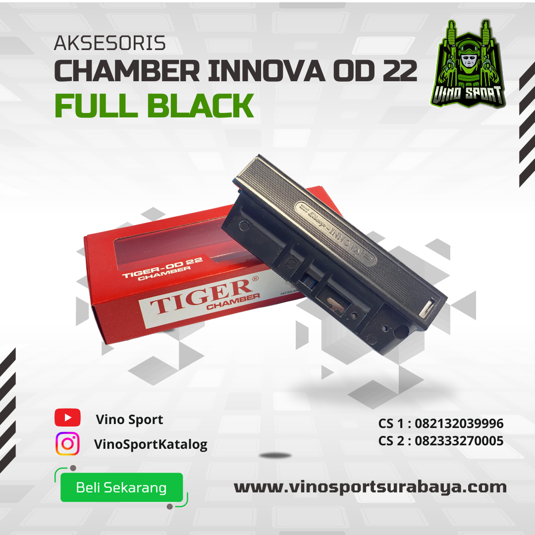 CHAMBER INNOVA FULL BLACK BY TIGER OD22 | Vino Sport Surabaya